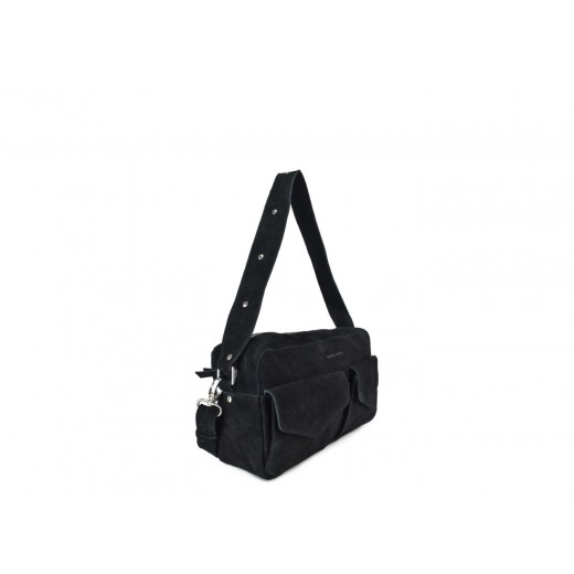 Daniel Silfen - Crossbody - Laura, Sort ruskind - lækker taske til ...